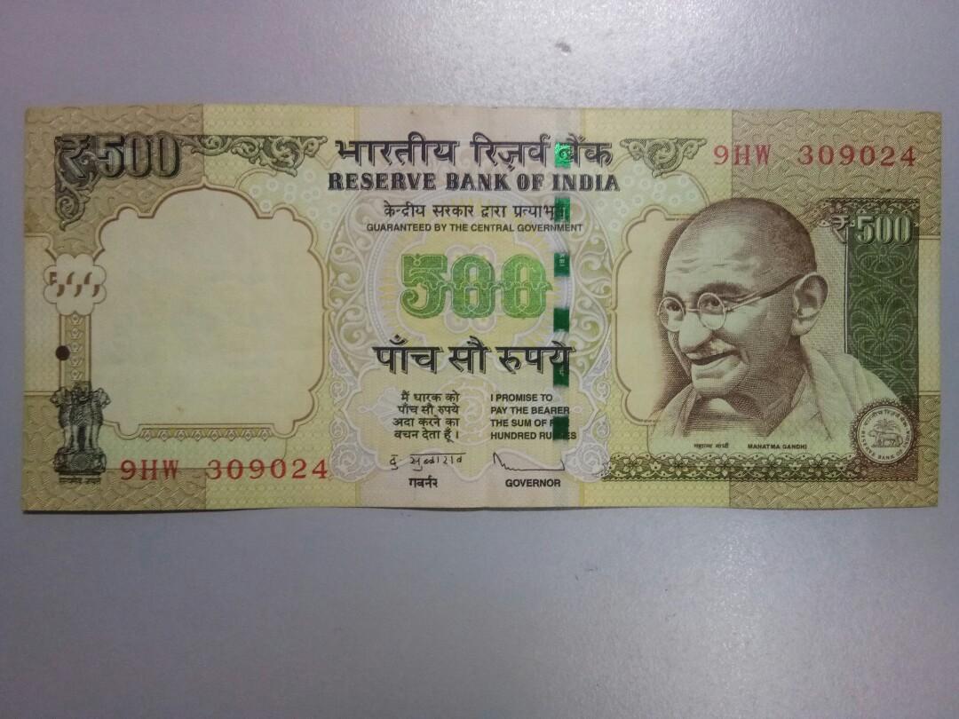 Old Note India 500 Rupees 2013, Hobbies & Toys, Collectibles ...