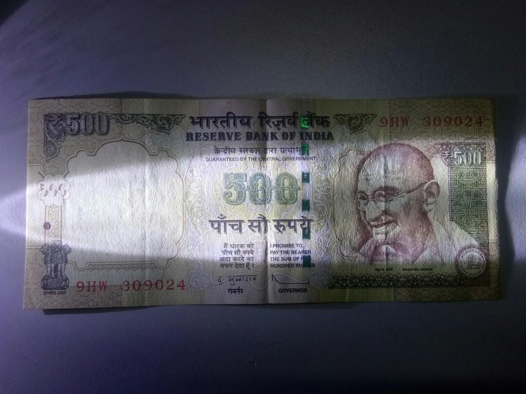 Old Note India 500 Rupees 2013, Hobbies & Toys, Collectibles ...