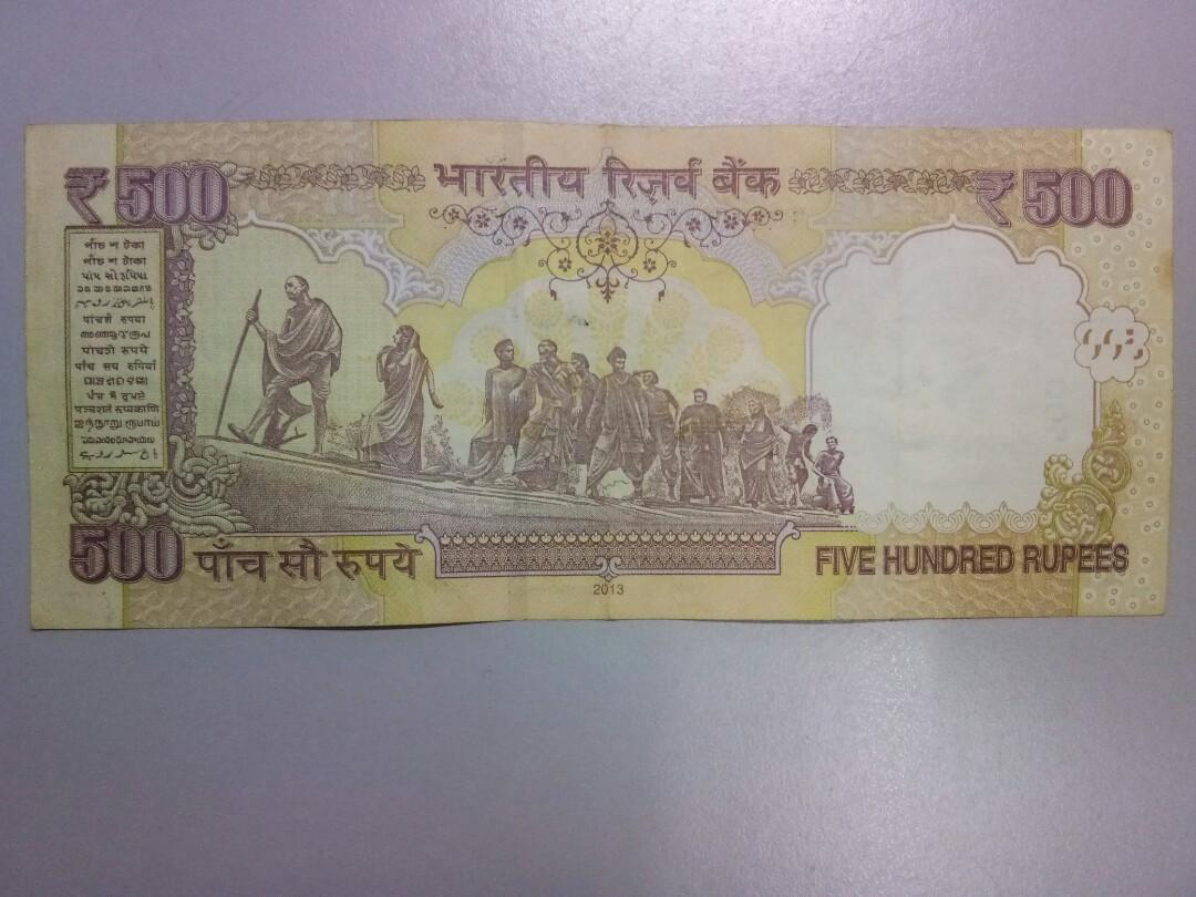 Old Note India 500 Rupees 2013, Hobbies & Toys, Collectibles ...