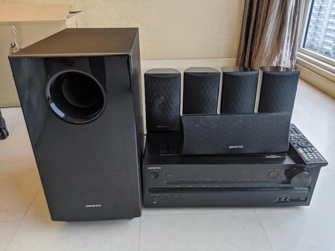 Onkyo 5 speaker home theatre surround system, Audio, Soundbars ...