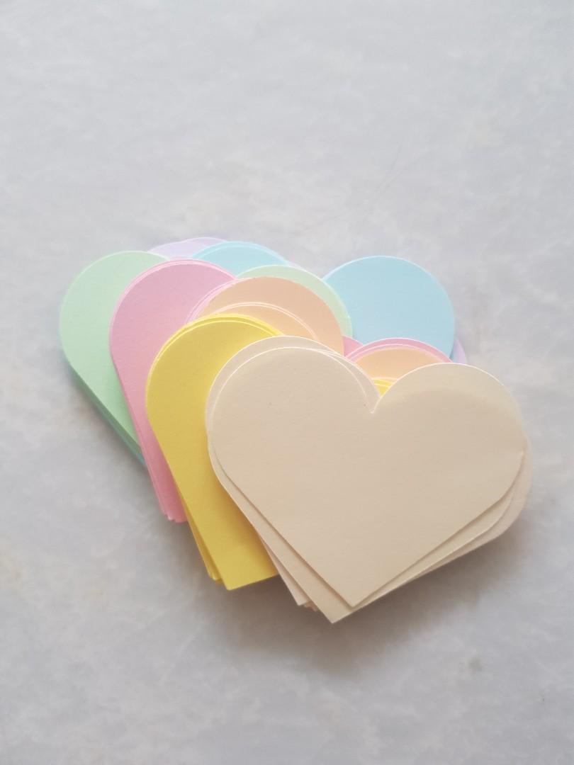 Pastel Heart Letter Paper / Note Paper / Punch Out, Hobbies & Toys ...