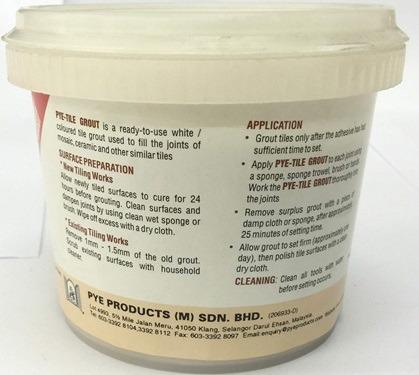 PYE Tile Grout Filler 500g / Tiles Putty (Ready Mixed), Everything Else ...