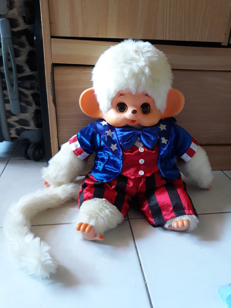 RARE Monchhichi white Toho, Hobbies & Toys, Toys & Games on Carousell