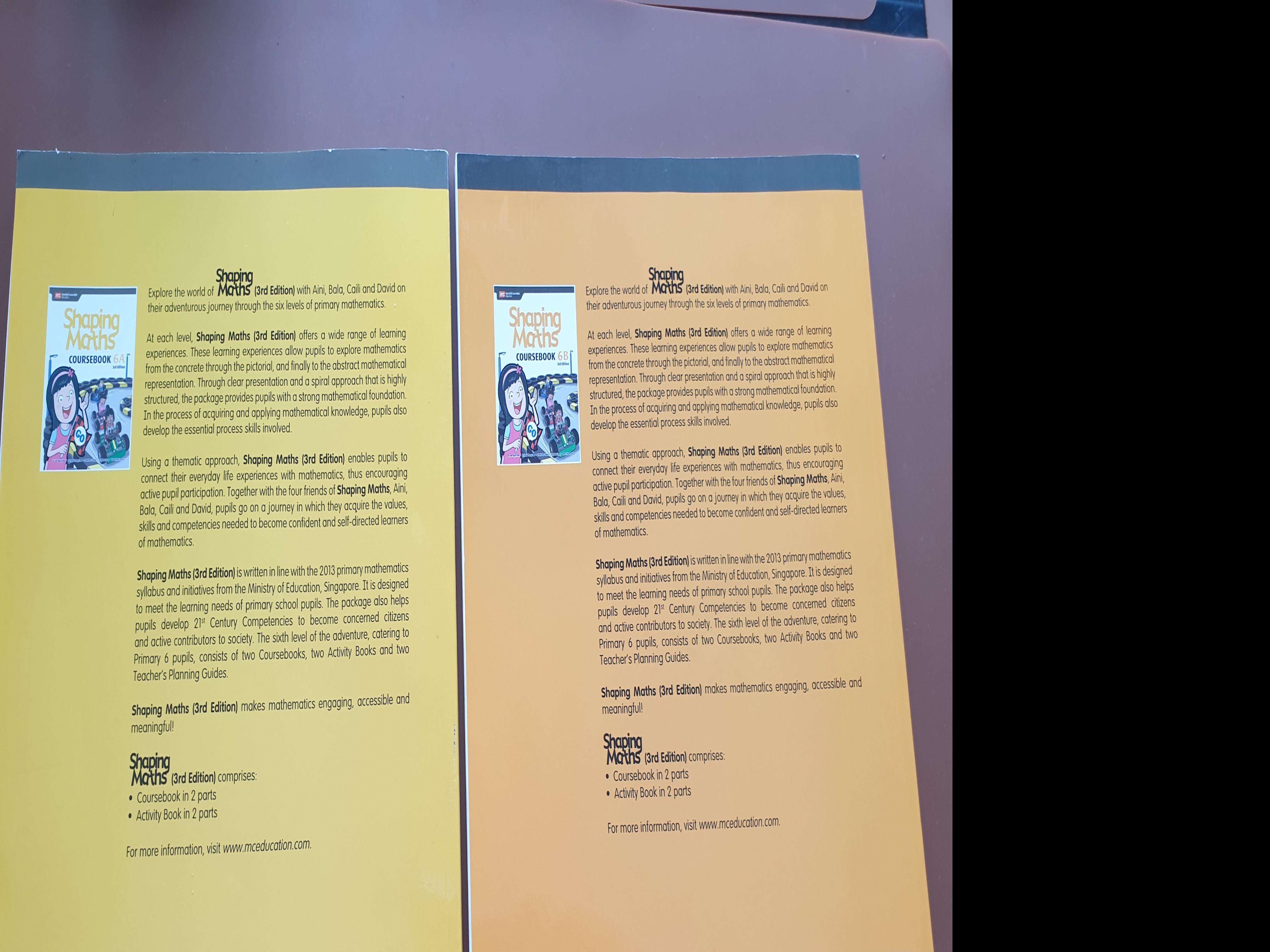 Shaping Maths Coursebook 6A and 6B 3rd edition, Hobbies & Toys, Books ...