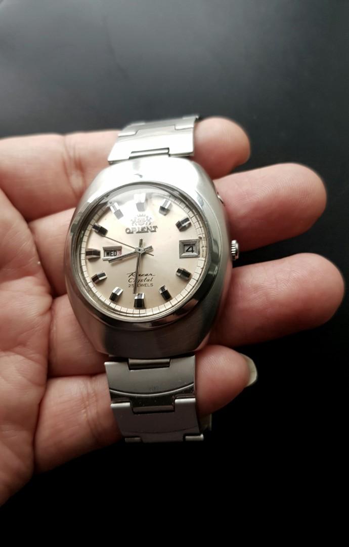Vintage Orient Racer Crystal 25 Jewels Bumper Watch, Men's Fashion ...