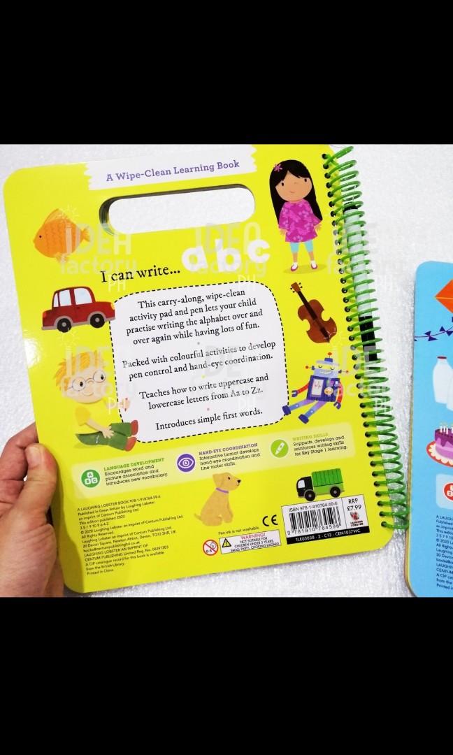 Wipe Clean Learning Book Carry Handle I Can Write ABC 123 With Wipe ...