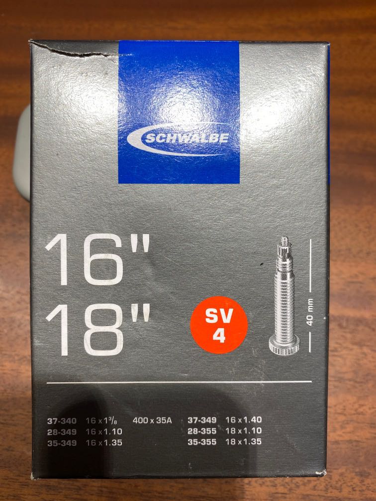 Brompton 16” Inner Tubes SV Presta Valve, Sports Equipment, Bicycles ...