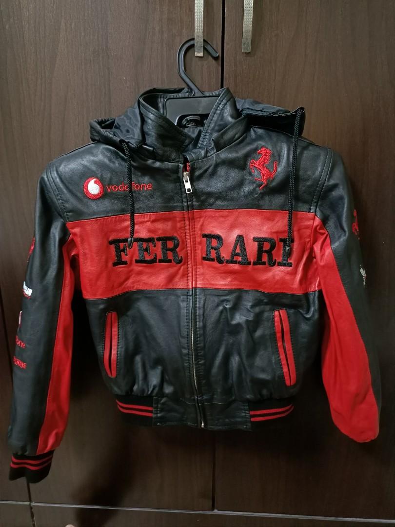 Ferrari leather jacket, Babies & Kids, Boys' Apparel, 8 to 12 Years on ...
