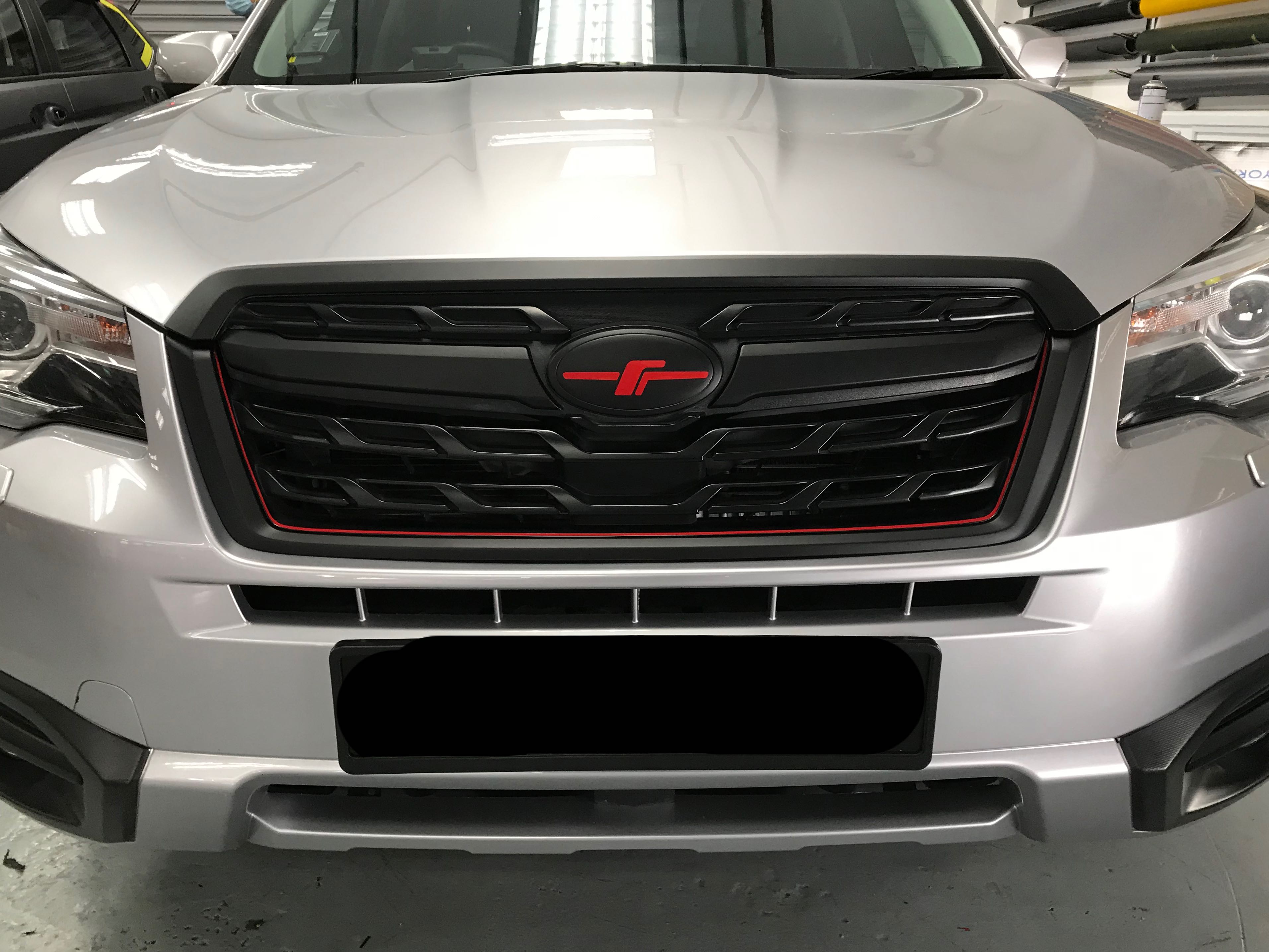 Forester grille wrap matte black, Car Accessories, Accessories on Carousell