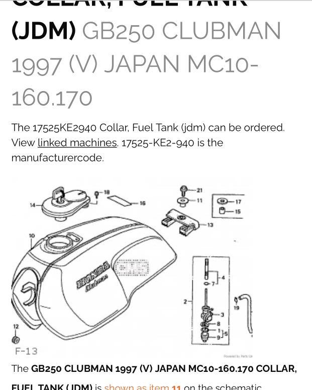 Honda Clubman GB250 Cafe Racer gas cap cover, Motorbikes, Motorbike ...