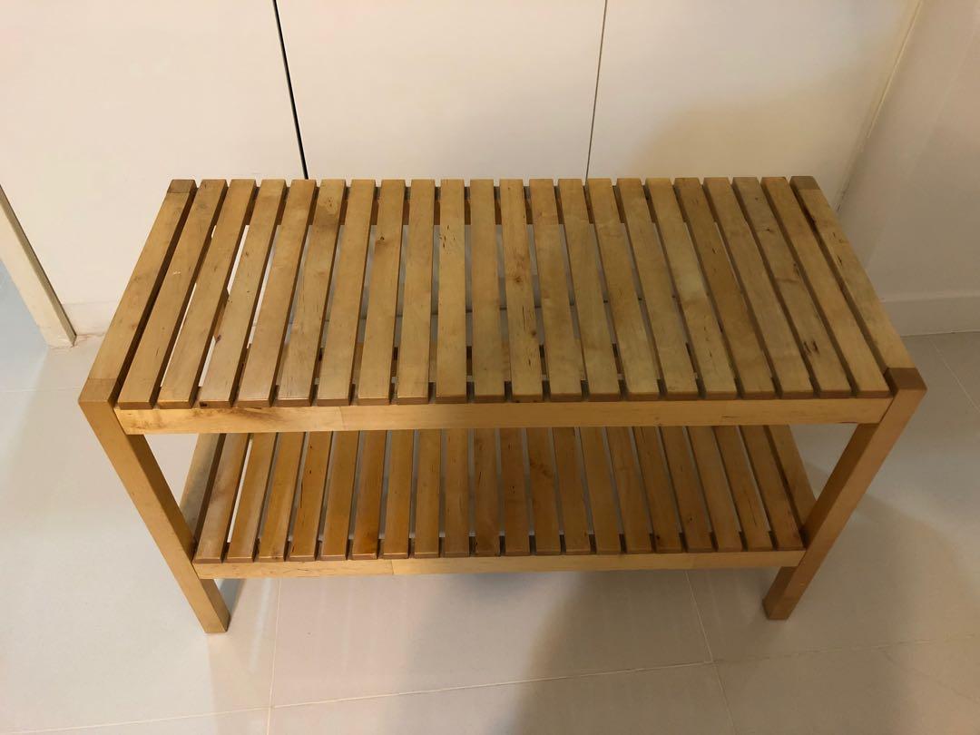 Ikea wooden rack, Furniture & Home Living, Furniture, Shelves, Cabinets ...