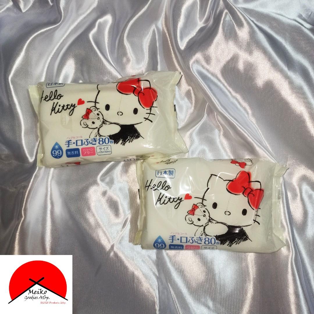 JAPAN DAISO WET WIPES HELLO KITTY, Beauty & Personal Care, Sanitary ...