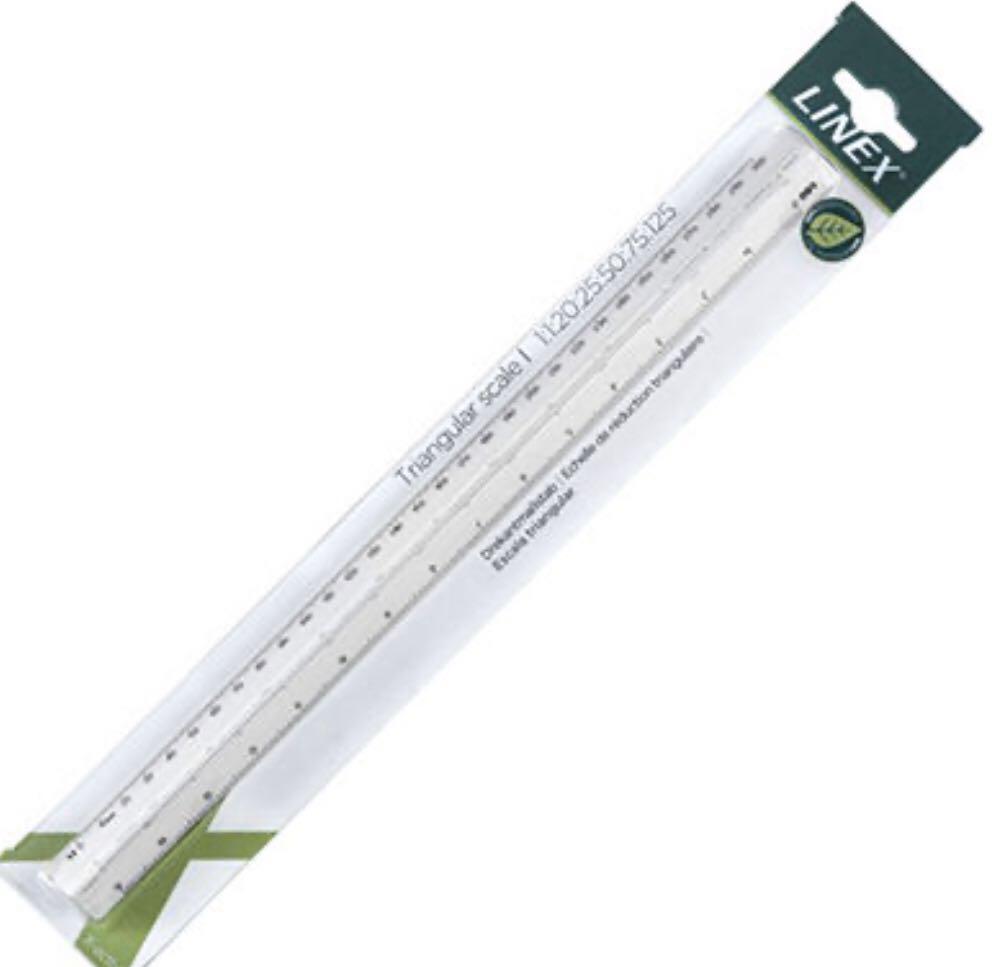 LINEX Triangular Metric Scale 1:25,1:50 etc, Hobbies & Toys, Stationary ...
