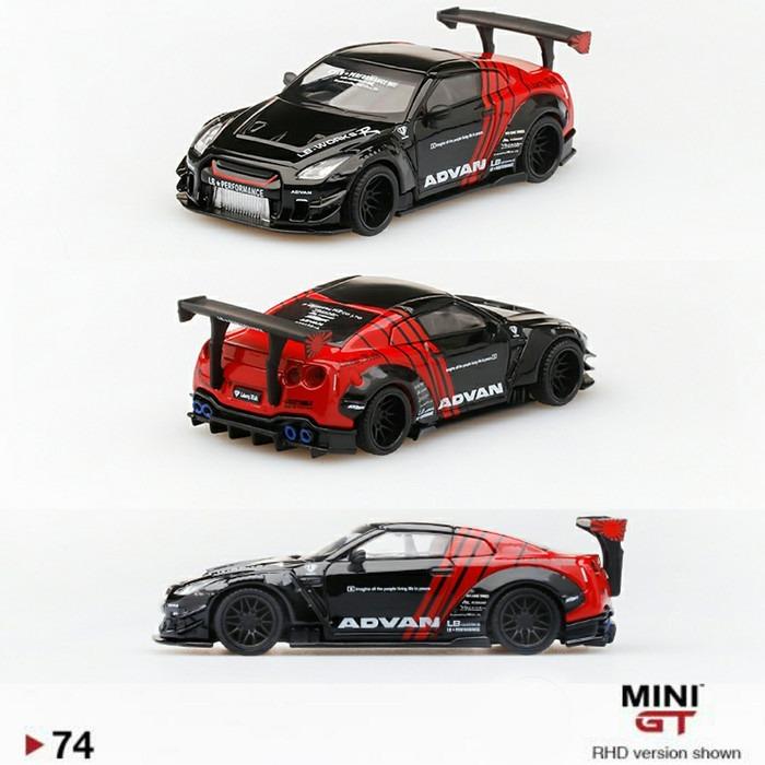 Mini 1/64 Scale GT Nissan GT-R (R35) Type 2 RHD LB Works LibertyWalk w ...