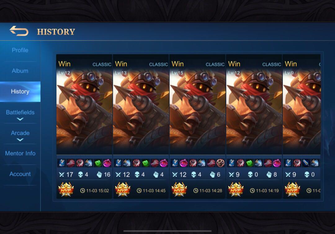 Mobile Legends Winrate Boosting Classic / Rank / MMR, Video Gaming ...