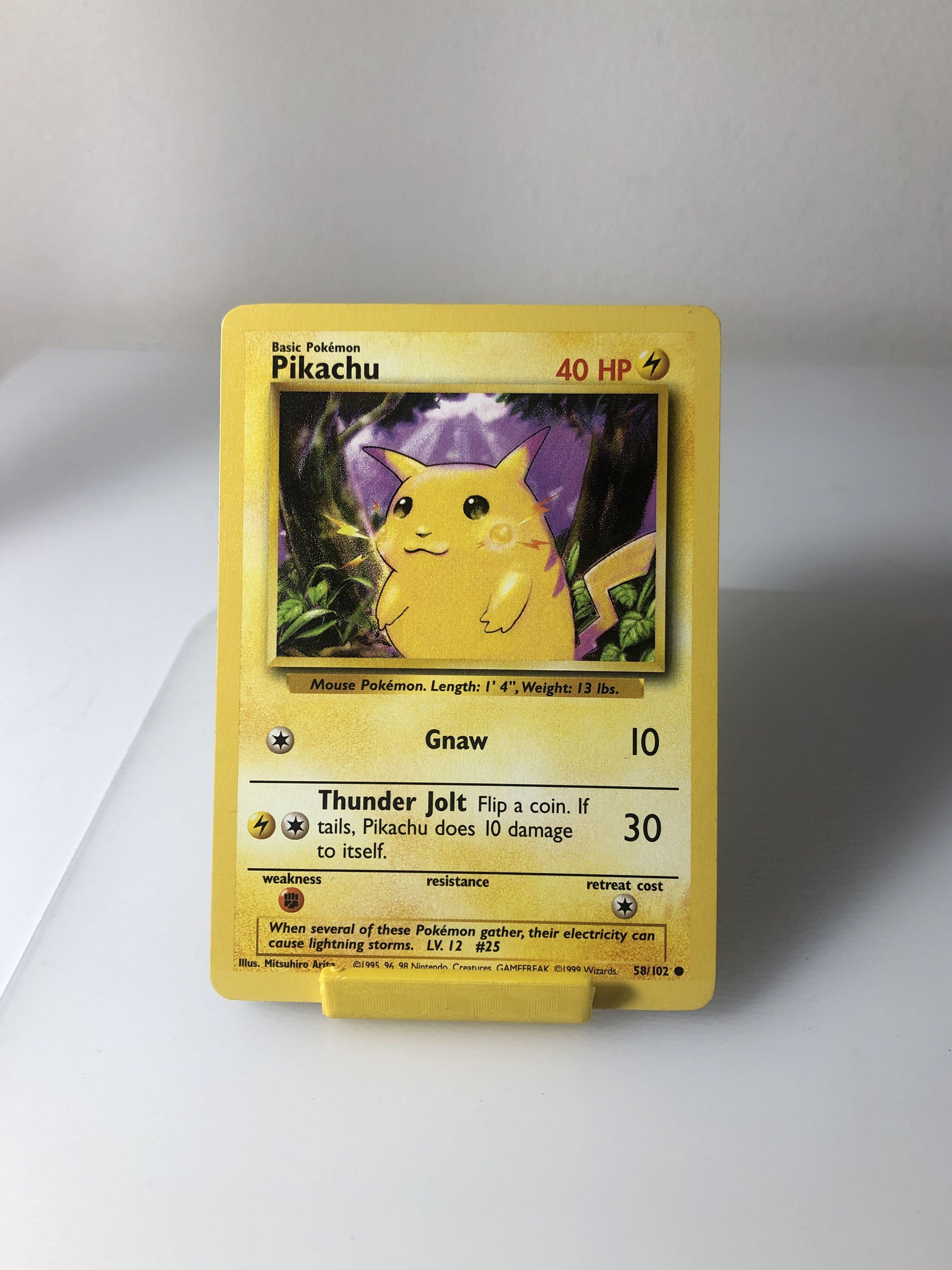 Pikachu Base Set Collectible Pokemon Card, Hobbies & Toys, Toys & Games ...