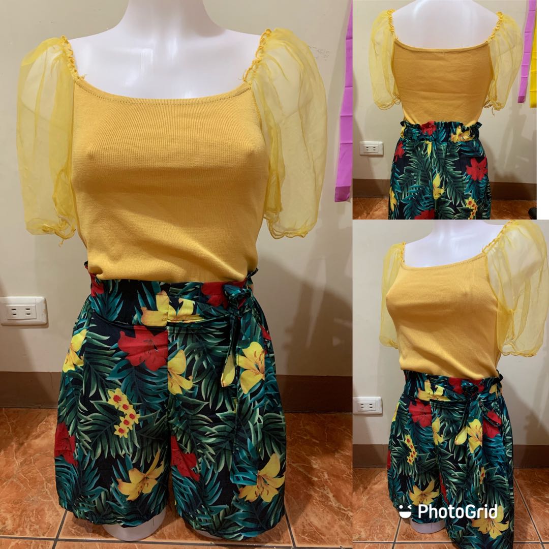 Puff mesh sleeve, Women's Fashion, Tops, Longsleeves on Carousell