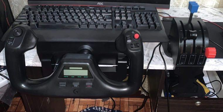 RUSH RUSH Logitech G Flight Simulator Yoke System with Throttle ...
