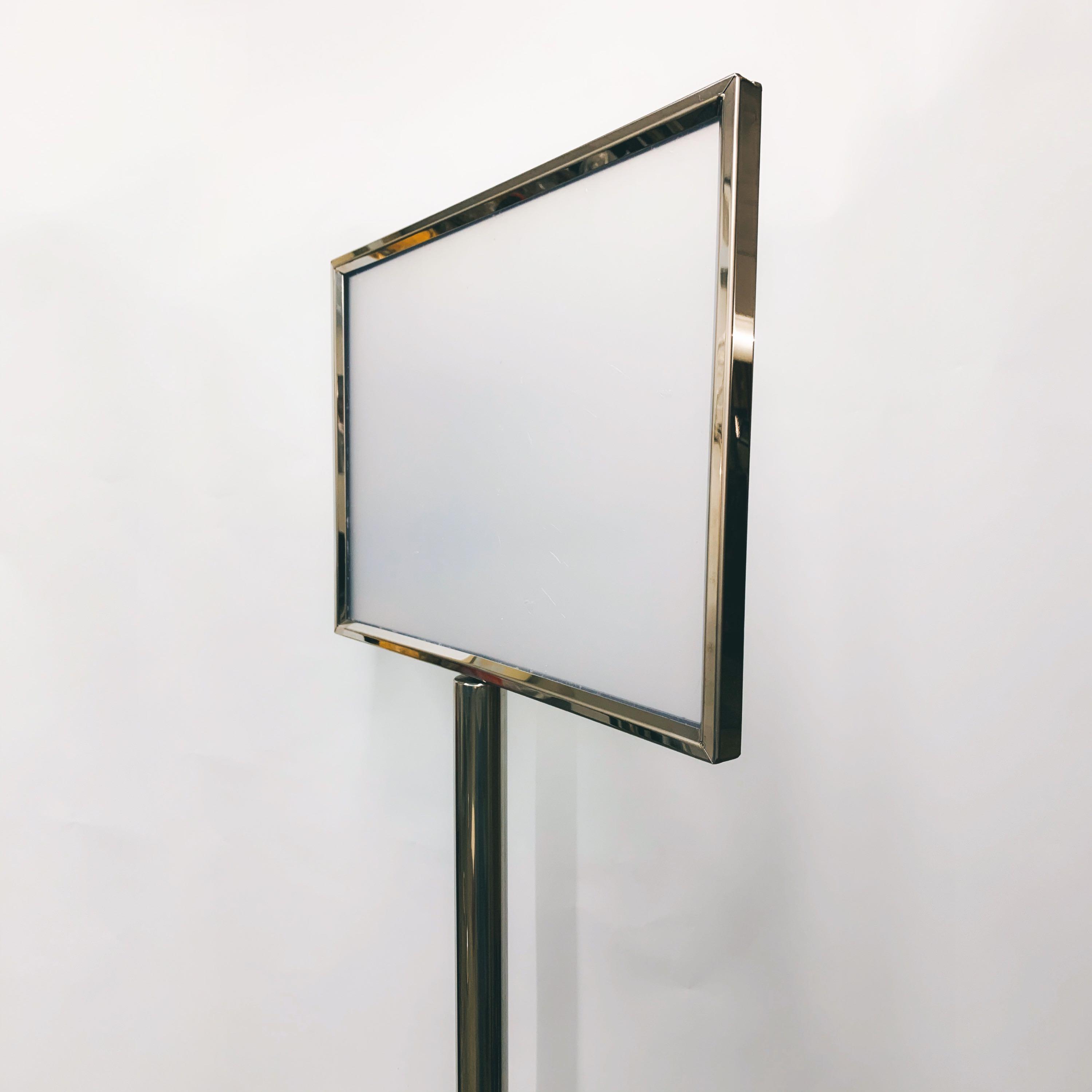 Sign Stand with A3 Stainless Steel Frame (Landscape) Double sided ...