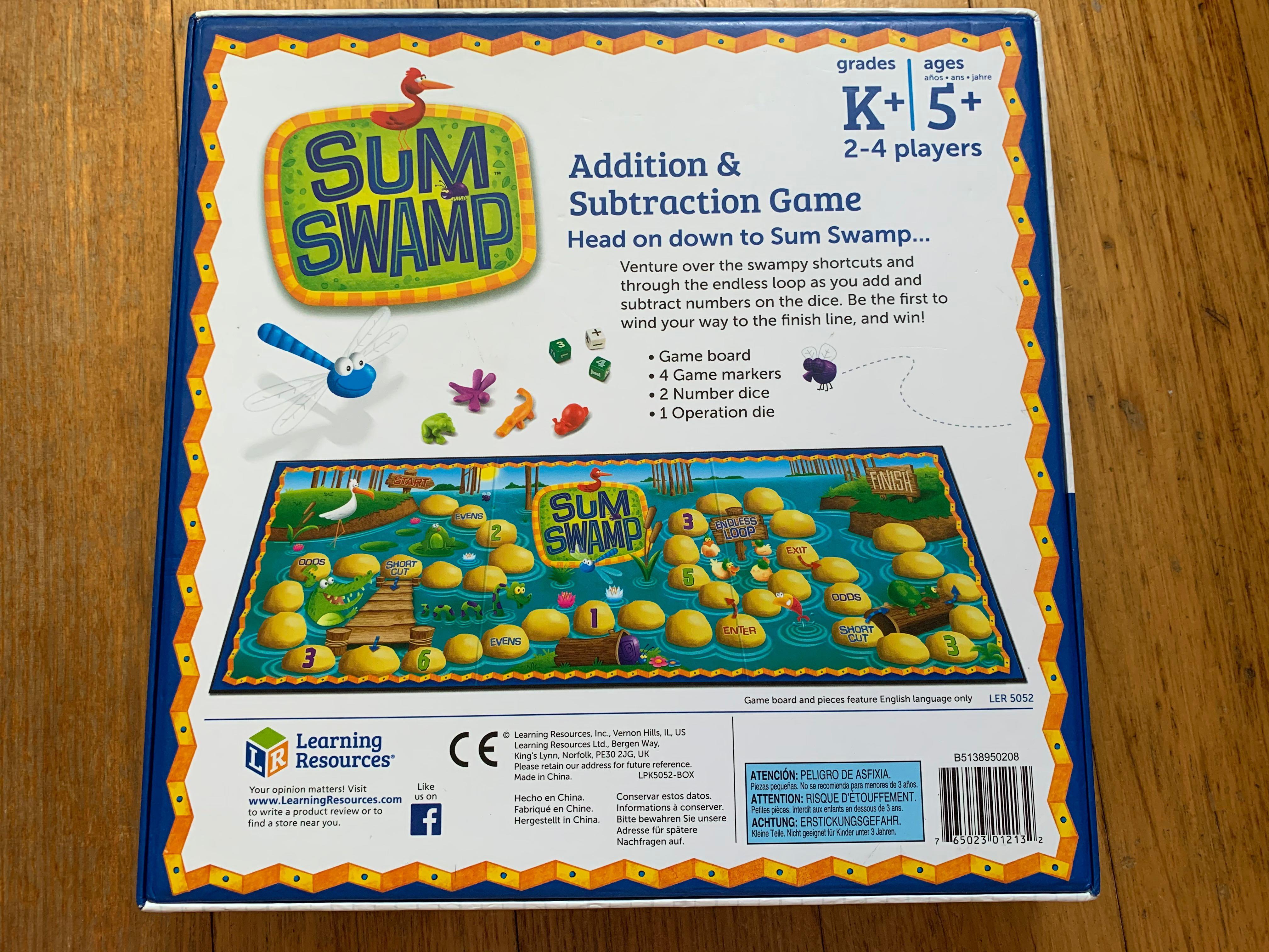 Sum Swamp Addition and Subtraction Game, Toys & Games, Board Games ...