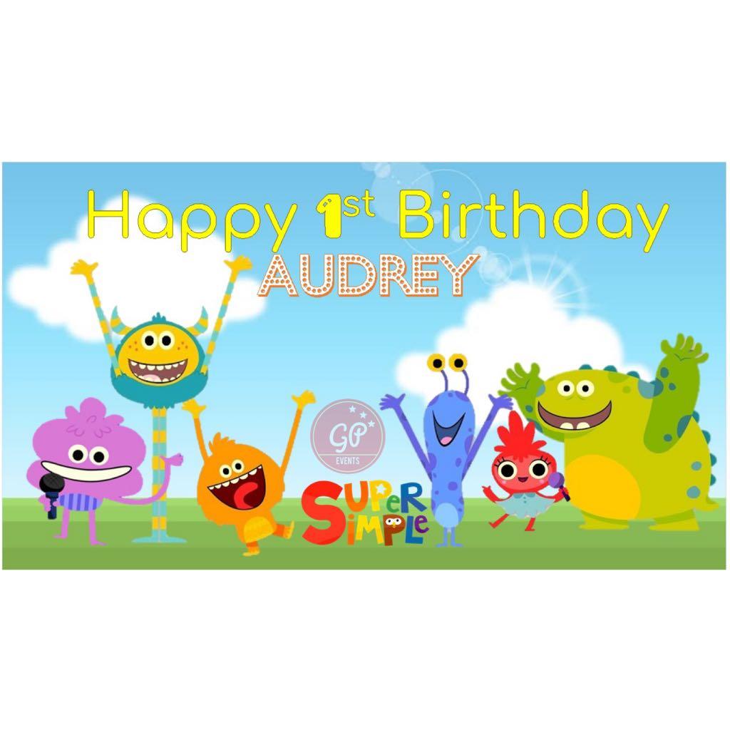 Super Simple Song Birthday Banner / Poster, Hobbies & Toys, Stationery ...