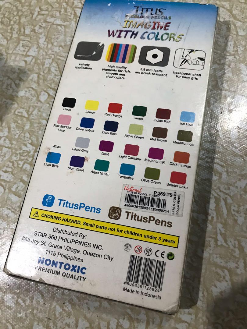 Titus Classic Colored Pencil, Hobbies & Toys, Stationary & Craft, Craft ...