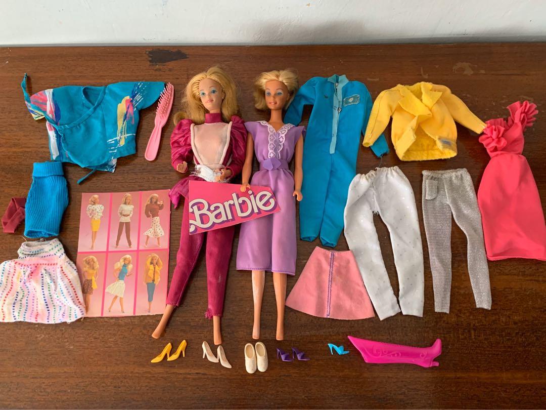 Vintage Barbie dolls 1986 Mattel original + patio play set, Hobbies ...
