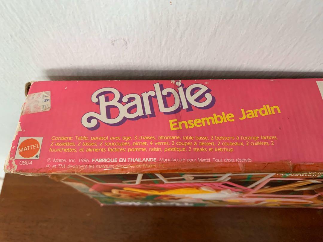 Vintage Barbie dolls 1986 Mattel original + patio play set, Hobbies ...