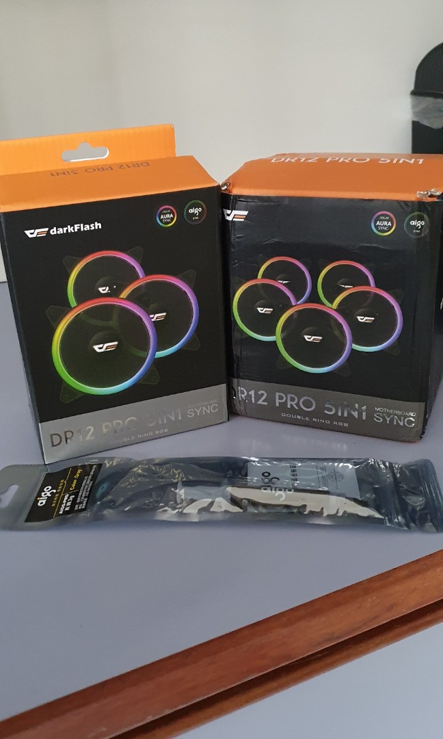 8 Darkflash Pro RGB Computer Case Fans 120mm with FREE THERMAL PASTE ...