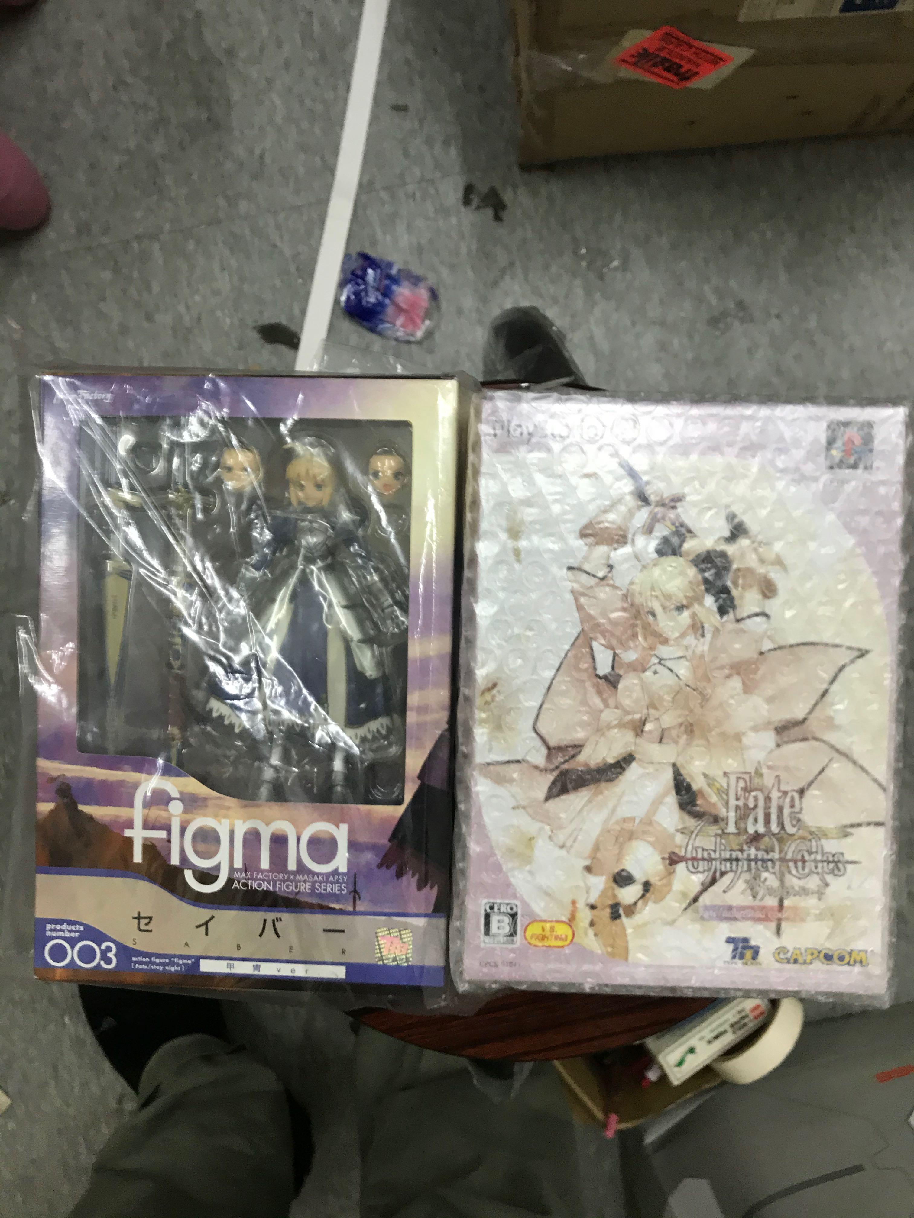全新 Figma 003 Saber + Figma SP-004 PS2 Fate Unlimited Codes 連特典 白色 Saber ...