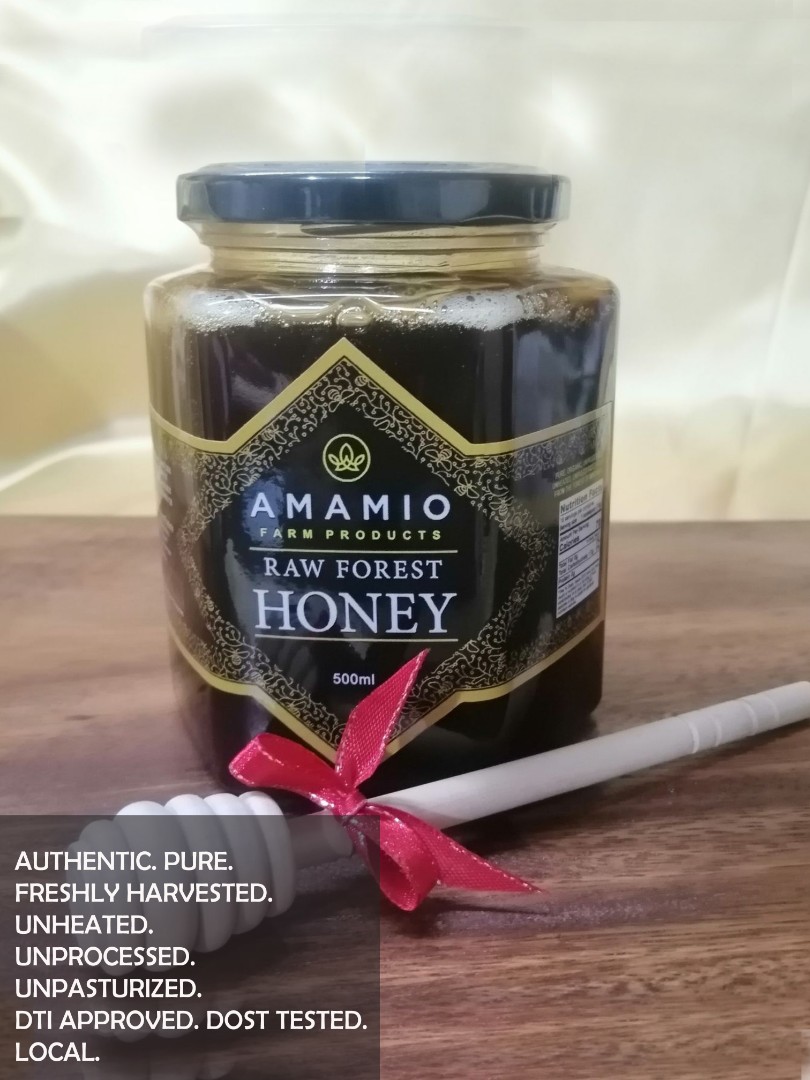 Amamio Raw Forest Honey 500 ML - FREE HONEY DIPPER, Food & Drinks ...