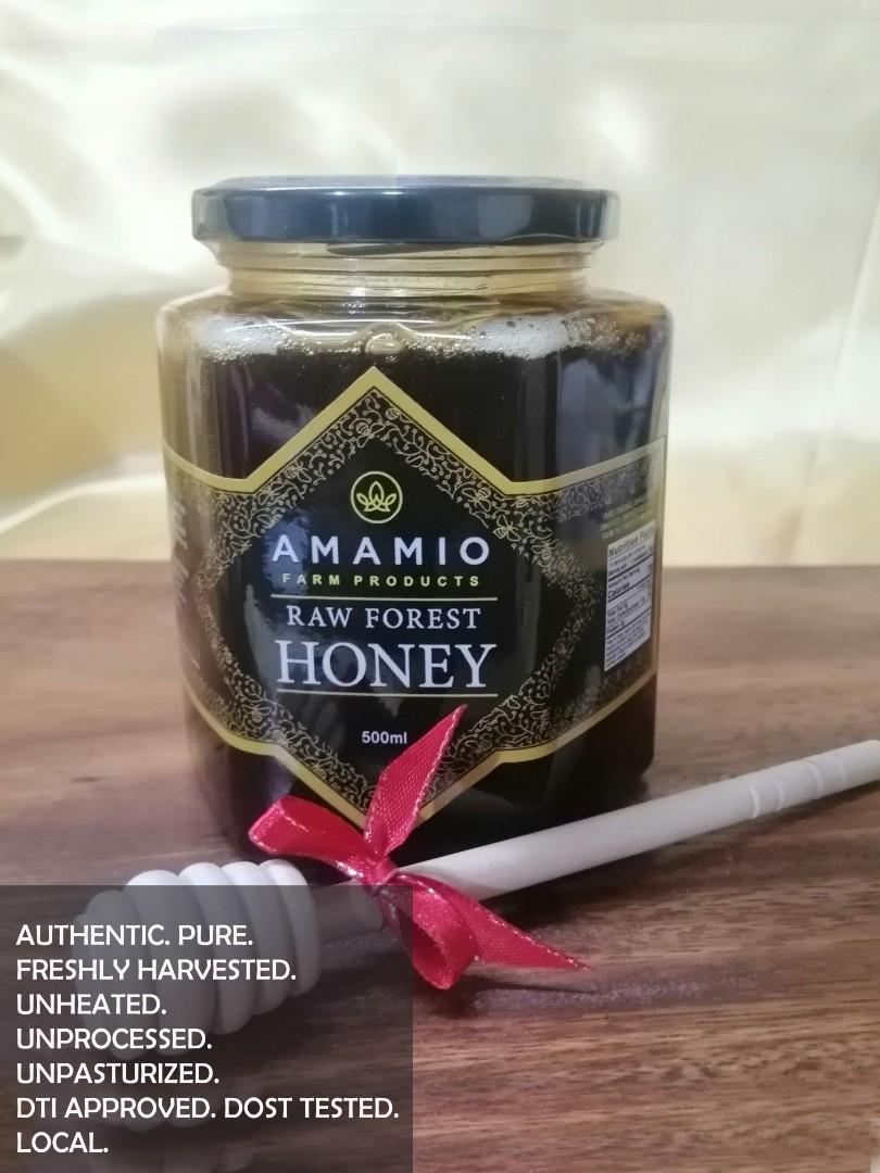 Amamio Raw Forest Honey 500 ML - FREE HONEY DIPPER, Food & Drinks ...