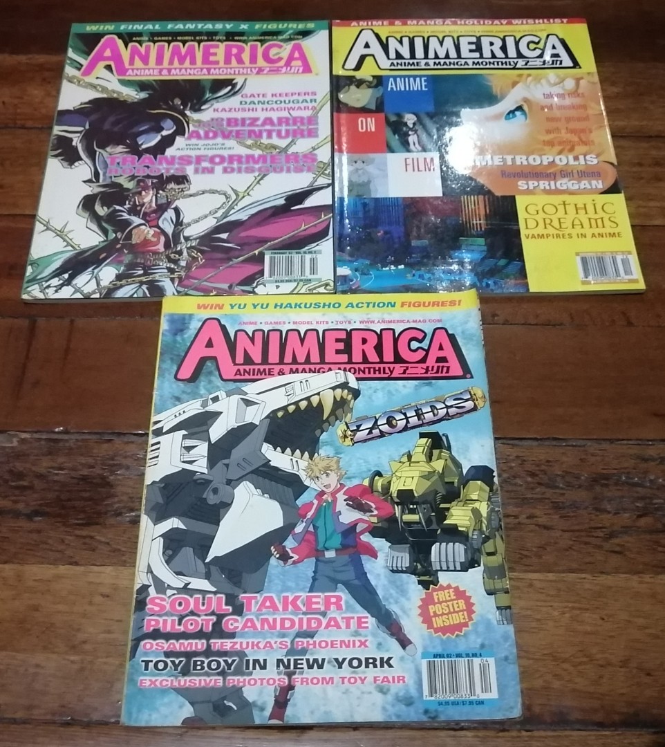 Animerica Magazine (bundle of 3), Hobbies & Toys, Books & Magazines ...