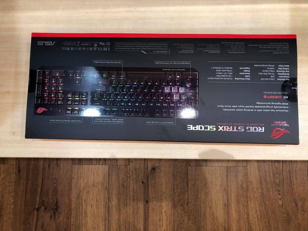 ASUS KB ROG STRIX SCOPE STEALTH BUTTON KEYBOARD - RED SWITCH, Computers ...