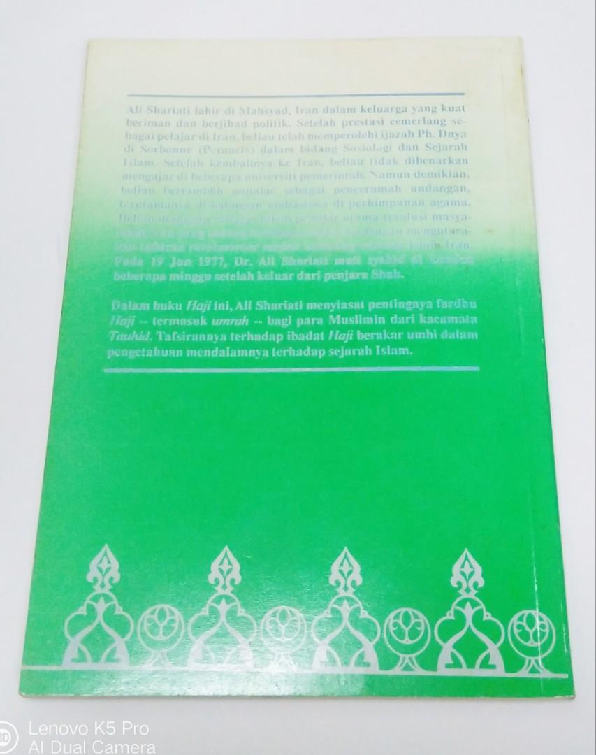 Buku Haji - Dr. Ali Shariati, Hobbies & Toys, Books & Magazines ...