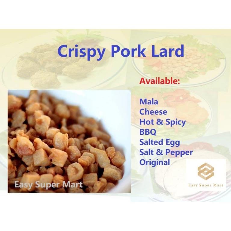 Crispy Pork Lard : Mala/ Cheese / Original/ BBQ/ Hot & Spicy, Food ...