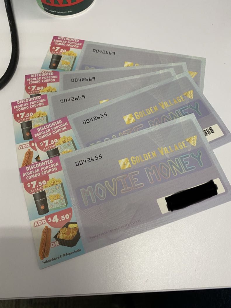 Golden Village Movie Tickets, Tickets & Vouchers, Vouchers on Carousell