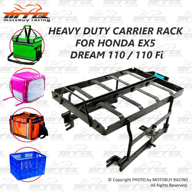 HEAVY DUTY CARRIER RACK FOR HONDA EX5 DREAM 110 / DREAM 100 FI, Auto Accessories on Carousell