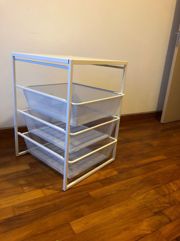 IKEA Jonaxel Frame with mesh baskets, white50x51x70 cm, Furniture ...