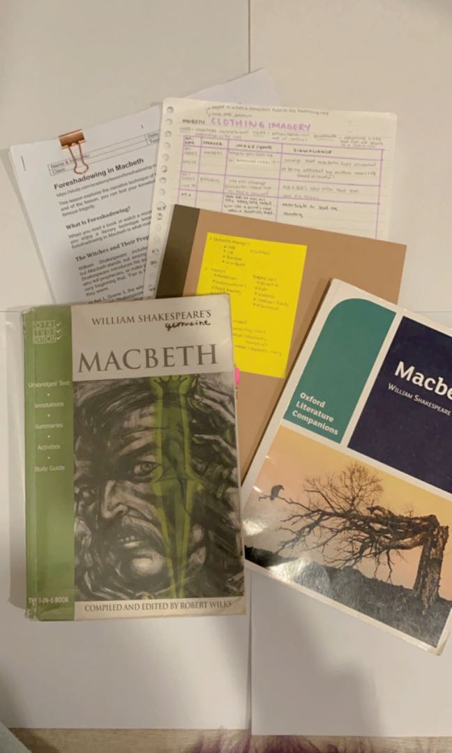 Macbeth guide books, literature exam paper, notes, Hobbies & Toys ...