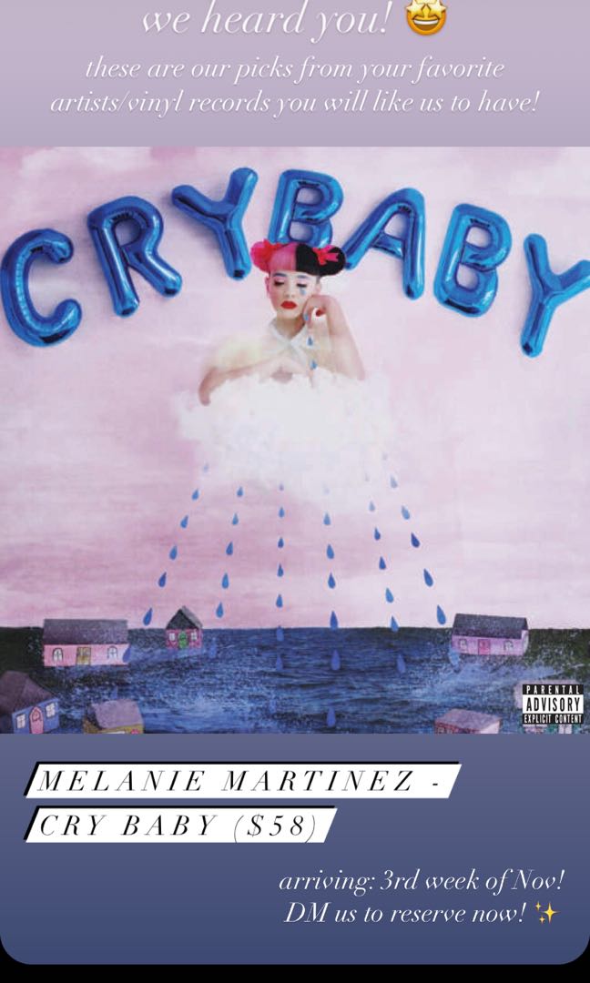 Melanie Martinez - Cry Baby Vinyl Record LP, Hobbies & Toys, Music ...