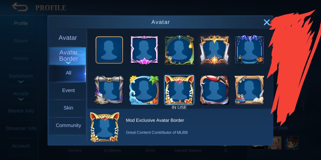 Mobile Legends 400 Skins Mod Border Account, Video Gaming, Gaming ...