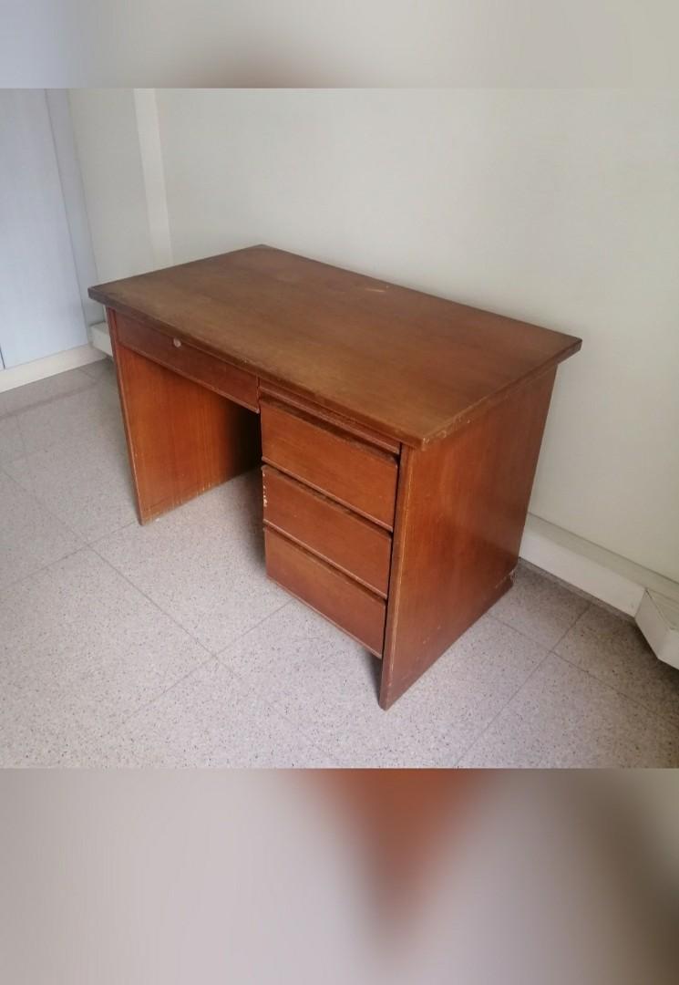 Classic Old School Study Table with drawers, Furniture & Home Living ...