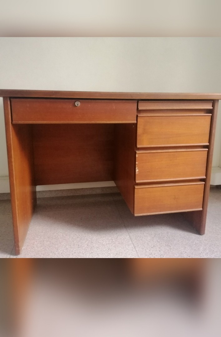 Classic Old School Study Table with drawers, Furniture & Home Living ...