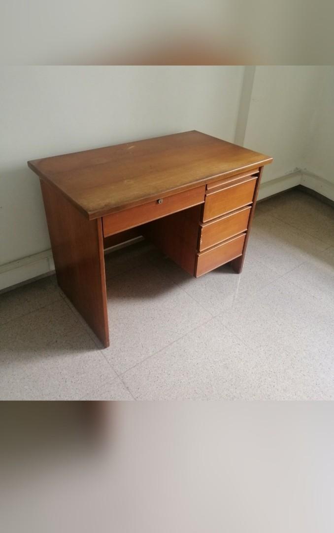 Classic Old School Study Table with drawers, Furniture & Home Living ...