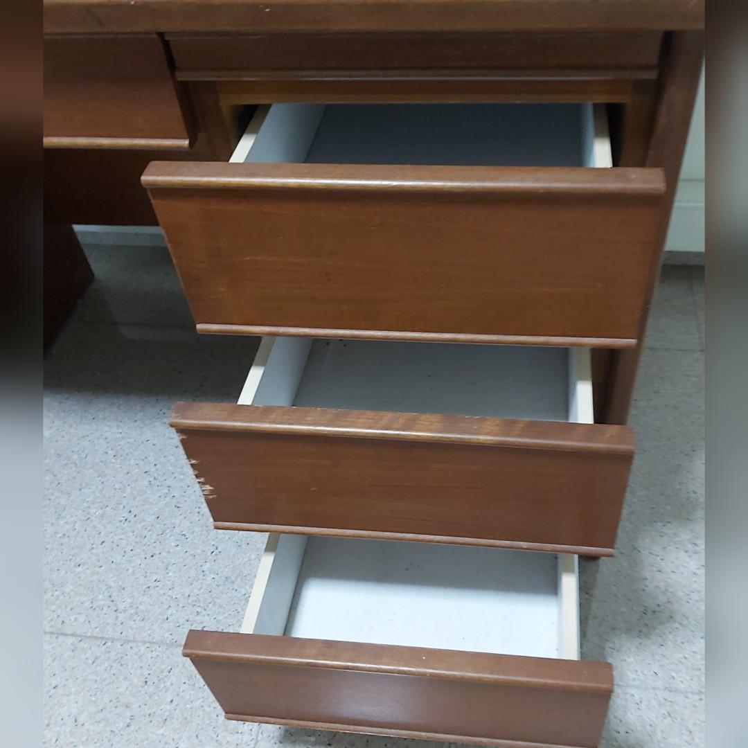 Classic Old School Study Table with drawers, Furniture & Home Living ...