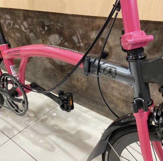 Pikes Gen 2 Limited Edition Pev GREY PINK (Fold and Roll like BROMPTON ...