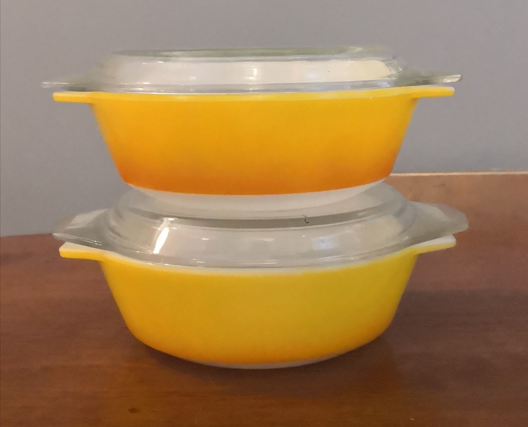 Pyrex orange casserole bowl 2, Furniture & Home Living, Kitchenware ...
