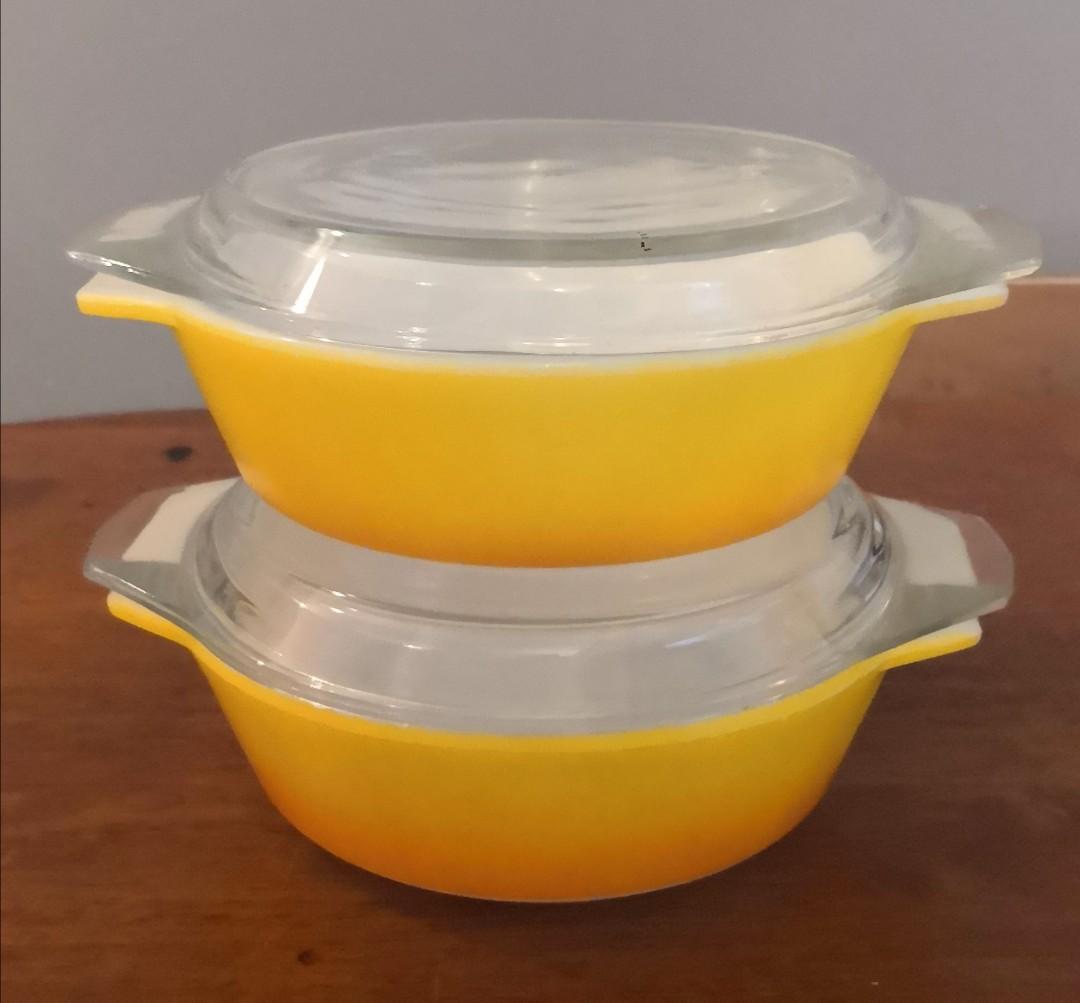 Pyrex orange casserole bowl 2, Furniture & Home Living, Kitchenware ...