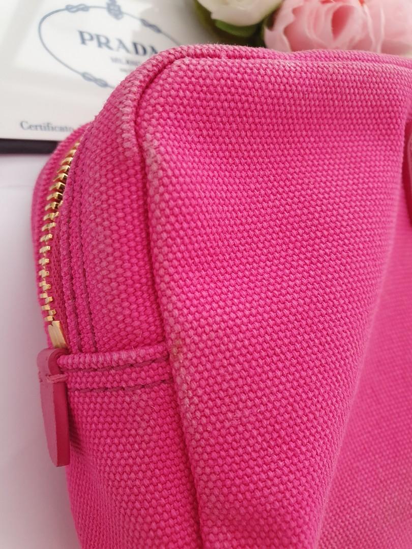 (RECEIPT) Authentic PRADA pink pouch, Luxury, Bags & Wallets on Carousell